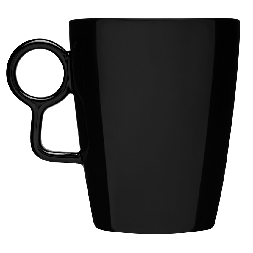 Loop Black Stoneware Coffee Mug - ShopBlast - best products, curated by ...